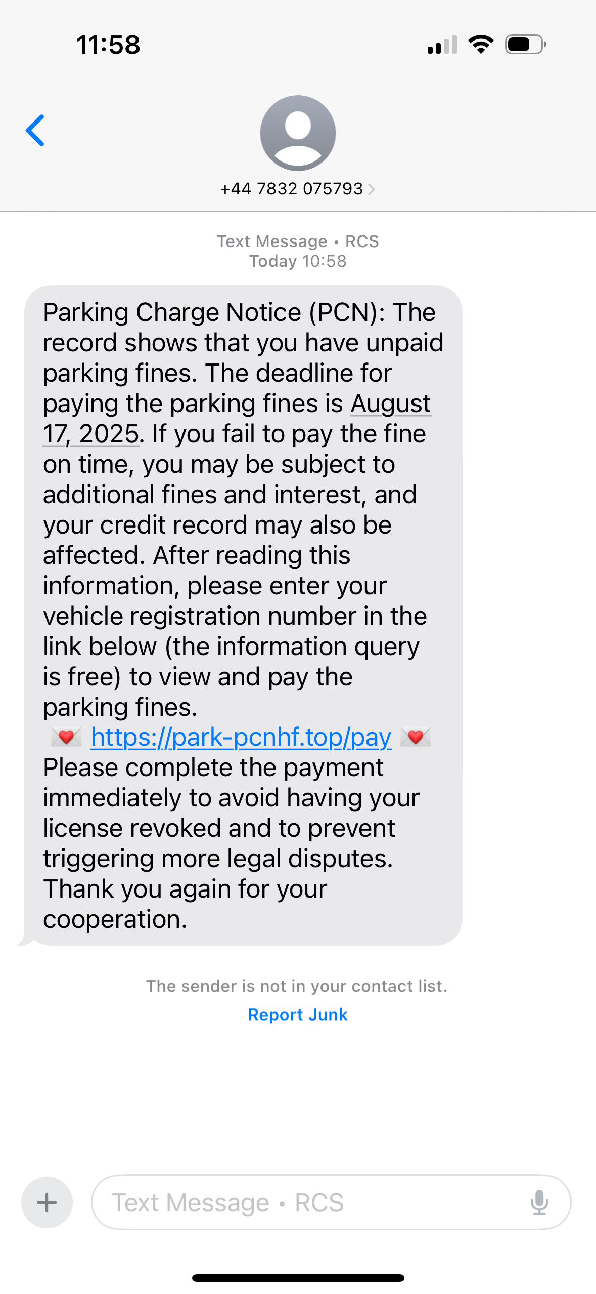 Parking fine scam warning - Vale of White Horse District Council